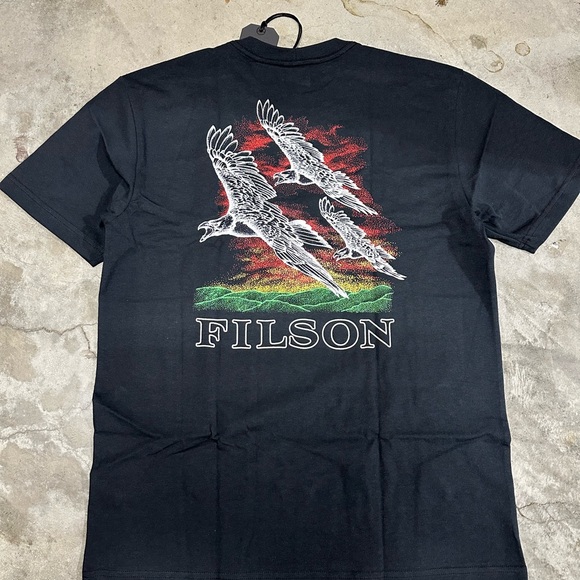 Filson | Shirts | Nwt Filson Tri Eagle T Shirt Black Short Sleeve Black ...